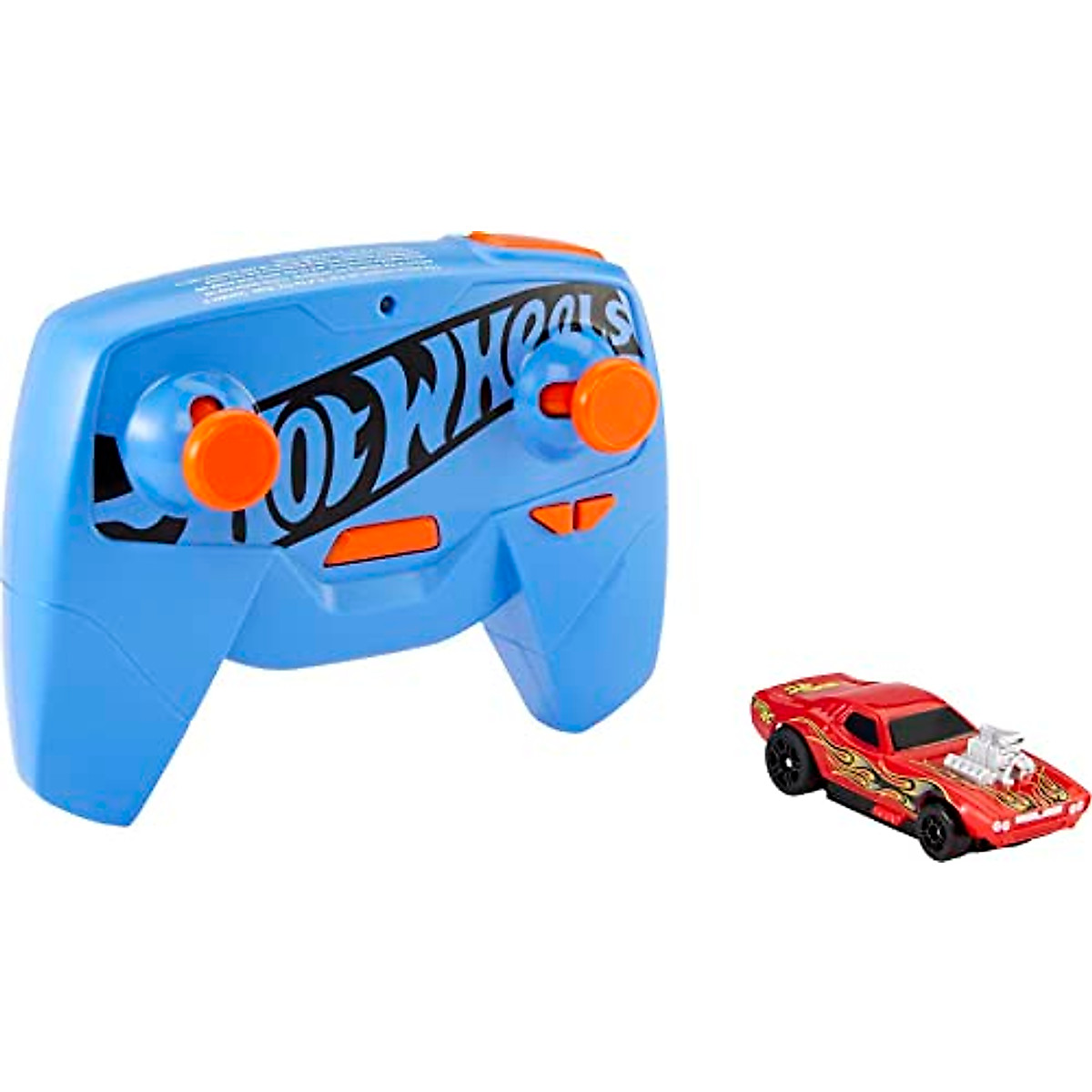 Hot Wheels RC 1:64 Scale Rodger Dodger Rechargeable Radio-Controlled Racing Cars for On- or Off-Track Play, Includes Car, Controller & Adapter for Kids 5 Years Old & Up
