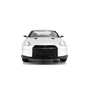 Fast & Furious 1:32 2009 Brian's Nissan GT-R R35 Die-Cast Car, Toys for Kids and Adults(Silver)