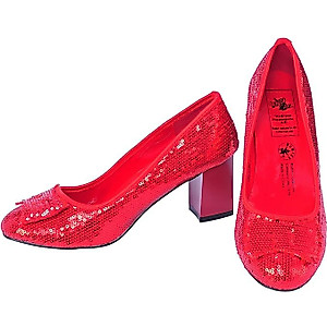 Rubies Secret Wishes Wizard of Oz Dorothy's Slippers, Red, Large (9/10) for Themed Parties and Halloween