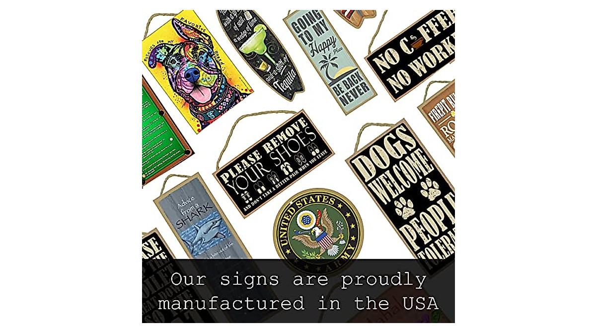 SJT Enterprises Funny Surfboard Sign for Bars & Decor