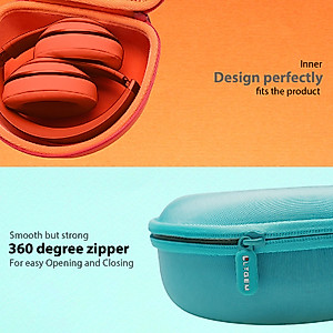 Headphone Case Compatible with Beats Studio Pro/Beats Solo 4 / Beats Studio 3 / Beats Solo 3 / Beats Solo 2 and for TOZO HT2 On-Ear Bluetooth Headphones - Black+Black