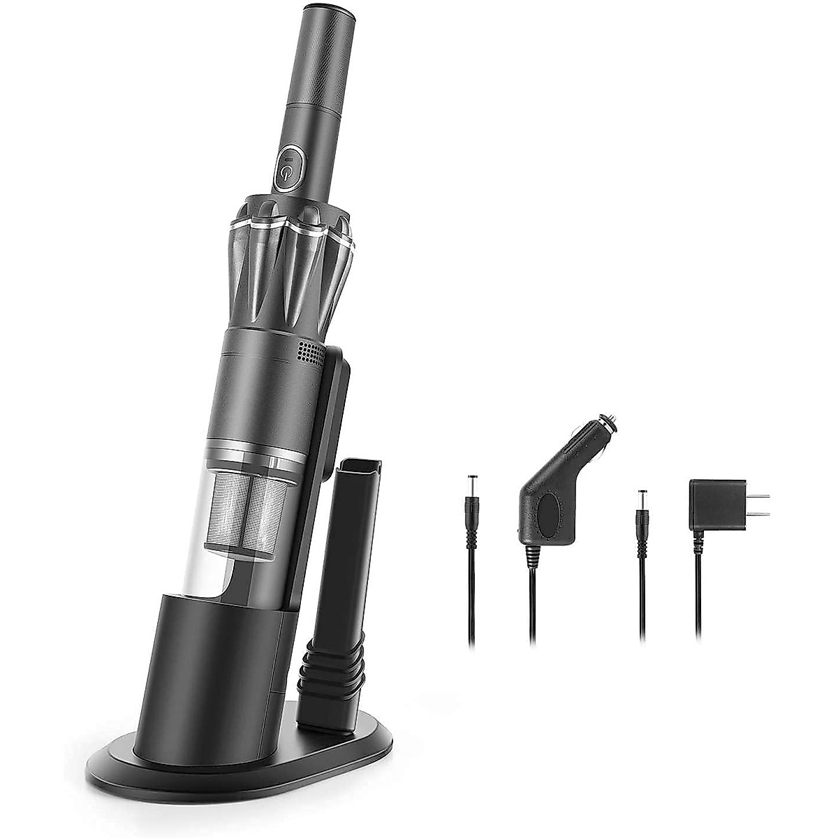 MMOOSOO Handheld Vacuum Cordless 12KPa, Lightweight Hand Vacuum Cleaner with Upgraded Brushless Motor and Single Touch Empty, Car Vacuum Cordless with Car Charger/Charging Dock