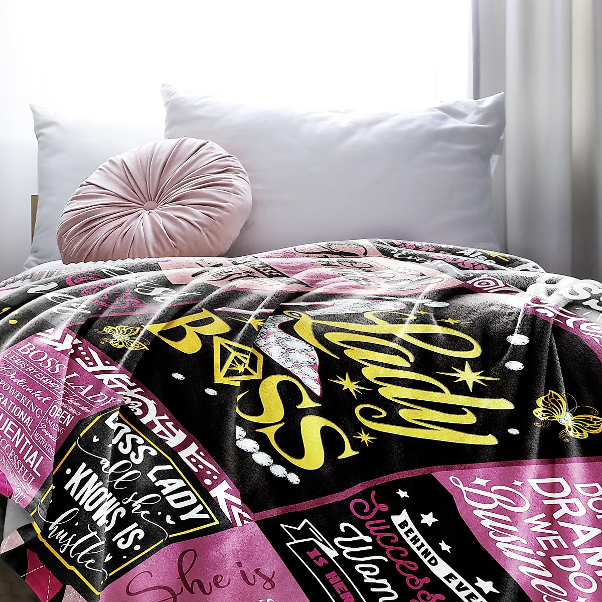 Boss Gifts for Women Boss Lady Gifts for Women Boss Day Gifts for Women Boss Birthday Gifts for Women Boss Appreciation Gifts for Women Boss Gifts for Christmas Throw Blanket 50x60 Inches