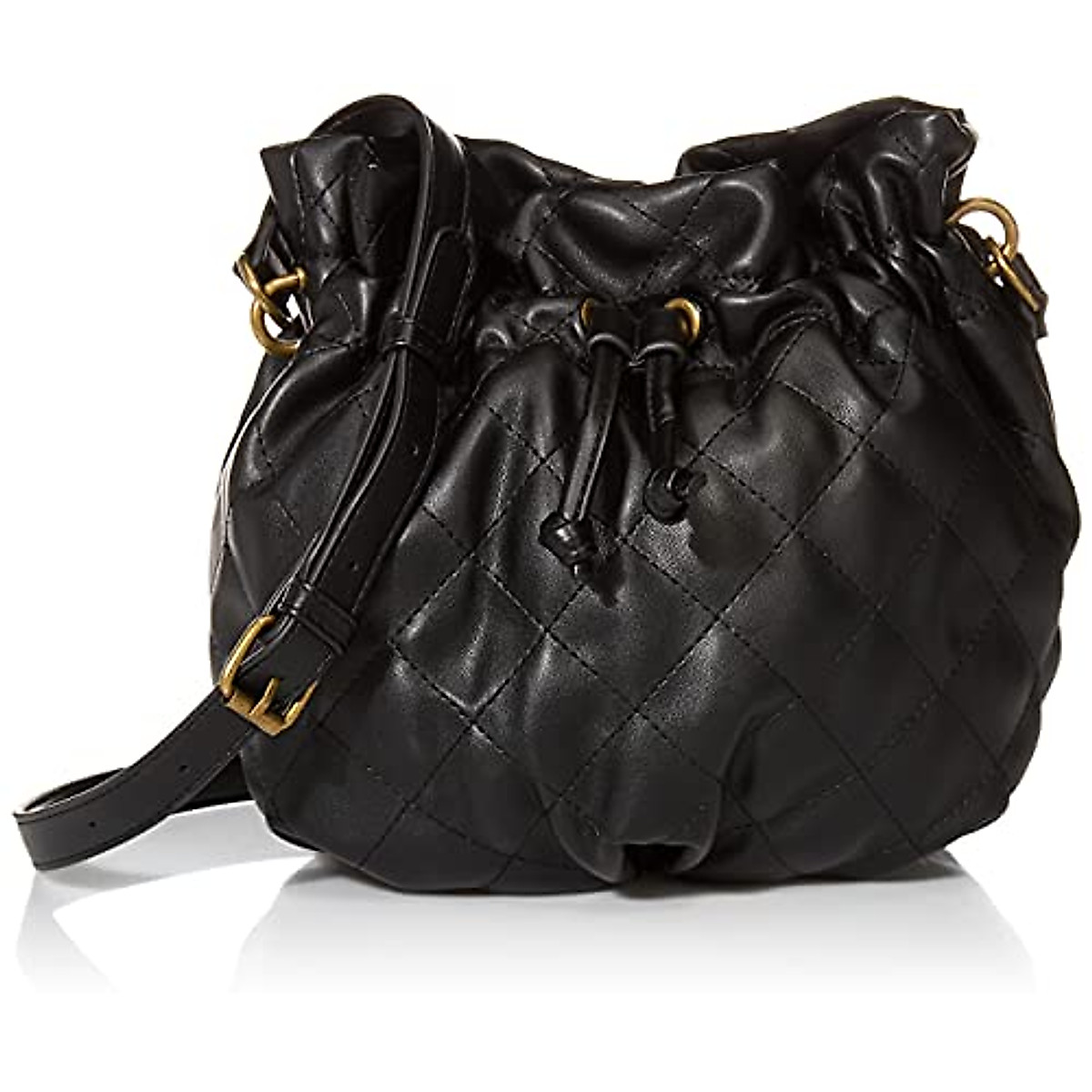 The Drop Women's Josie Drawstring Bucket Bag, Black, One Size