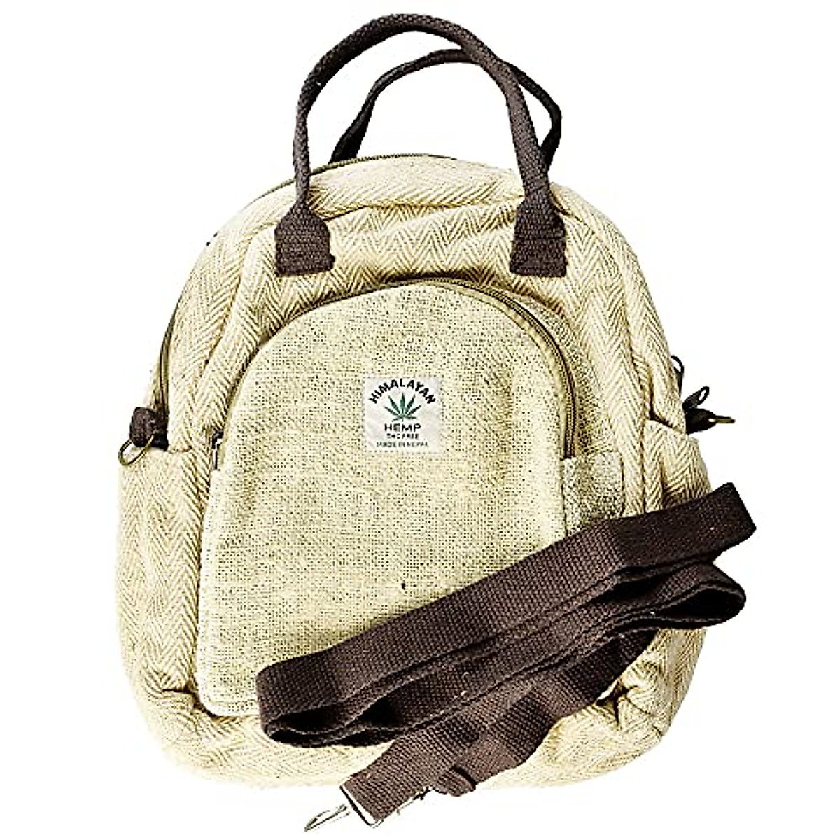 ThreadHeads Himalayan Hemp Convertible Mini Backpack - 10"x11"