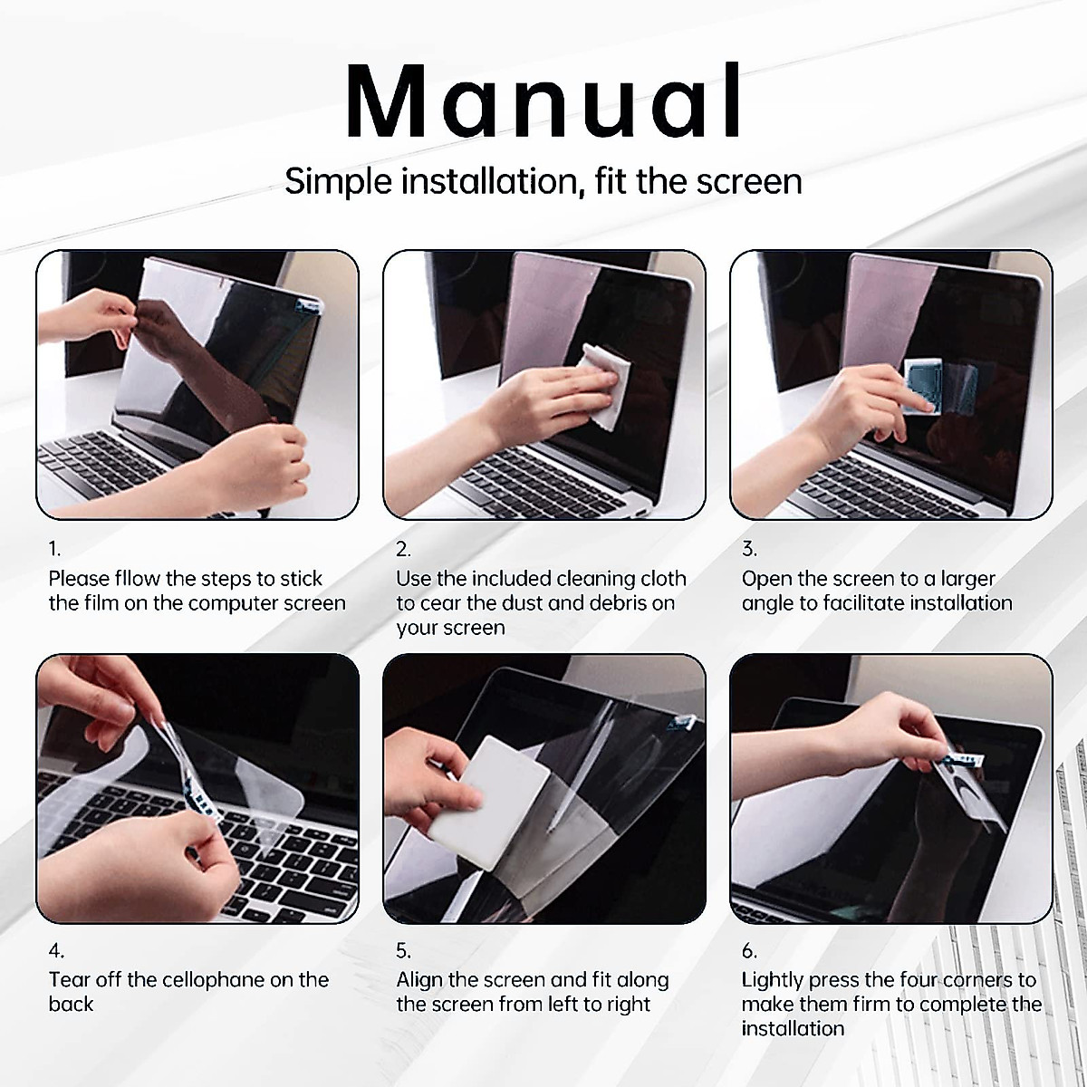 【2 Pack】 15.6 Inch Laptop Screen Protector Eye Protector Anti Blue Light Anti Glare Filter, Compatible with HP/Dell/Sony/Asus/Samsung/Lenovo/Acer/MSI/LG/Razer Blade 15.6” (Aspect Ratio 16:9) Laptop