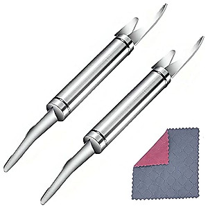 Shrimp Deveiner Tool and Shrimp Peeler, 5 in 1 Multifunctional Shrimp Line Knife (With Cleaning Cloth)