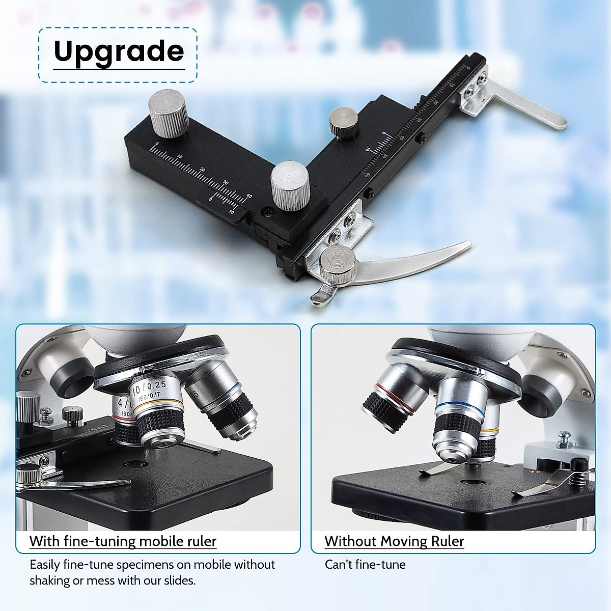Crspexil 40X-2000X Microscopes for Kids Students Adults, with Microscope Prepared Slides 30p, 2.0 mp Camera, Microscope Accessories, Phone Adapter, Microscopes for School Laboratory Home Education