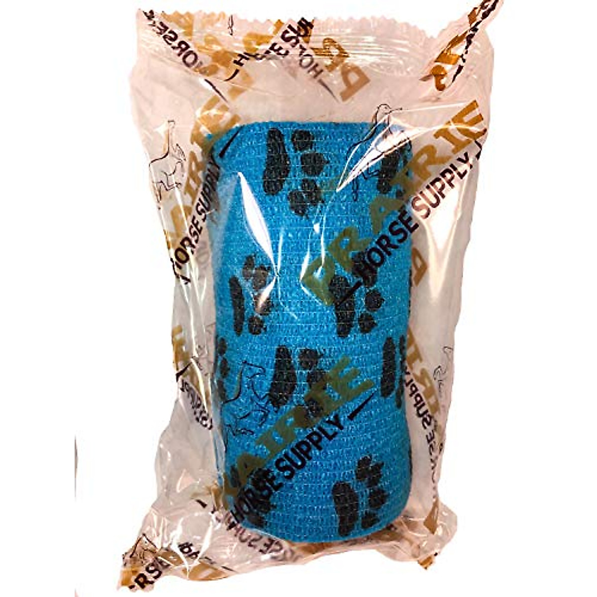 Vet Wrap Wrap Tape (Blue with Paw Prints) (2 Pack) (3 Inch x 15 feet) Self Adhesive Adherent Adhering Cohesive Flex Self Stick Bandage Grip Roll Dog Cat Pet Horse