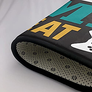 Arctic Residents Gaming Area Rugs,Funny Game Quotes Eat Sleep Game Repeat Bedroom Living Room Kitchen Mat, Non-Slip Floor Mat Doormats Nursery Rugs, Children Play Throw Rugs Carpet Yoga Mat