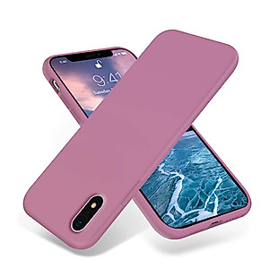 OTOFLY Compatible with iPhone XR Case 6.1 inch,[Silky and Soft Touch Series] Premium Soft Liquid Silicone Rubber Full-Body Protective Bumper Case for iPhone XR (Lilac Purple)