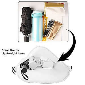 GoodtoU Drawstring Backpack Bulk, 20 Pcs Draw String Bags Cinch Bag Drawstring Gym Bag Sackpack Drawstring bags for Women Men, White