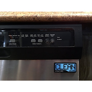 Flip Magnets Reversible Double Sided Clean Dirty Dishwasher Magnet - Super Strong, Durable & Waterproof - Premium Kitchen Gadget for Home & Office - Sticks to Stainless Steel - Modern Digital