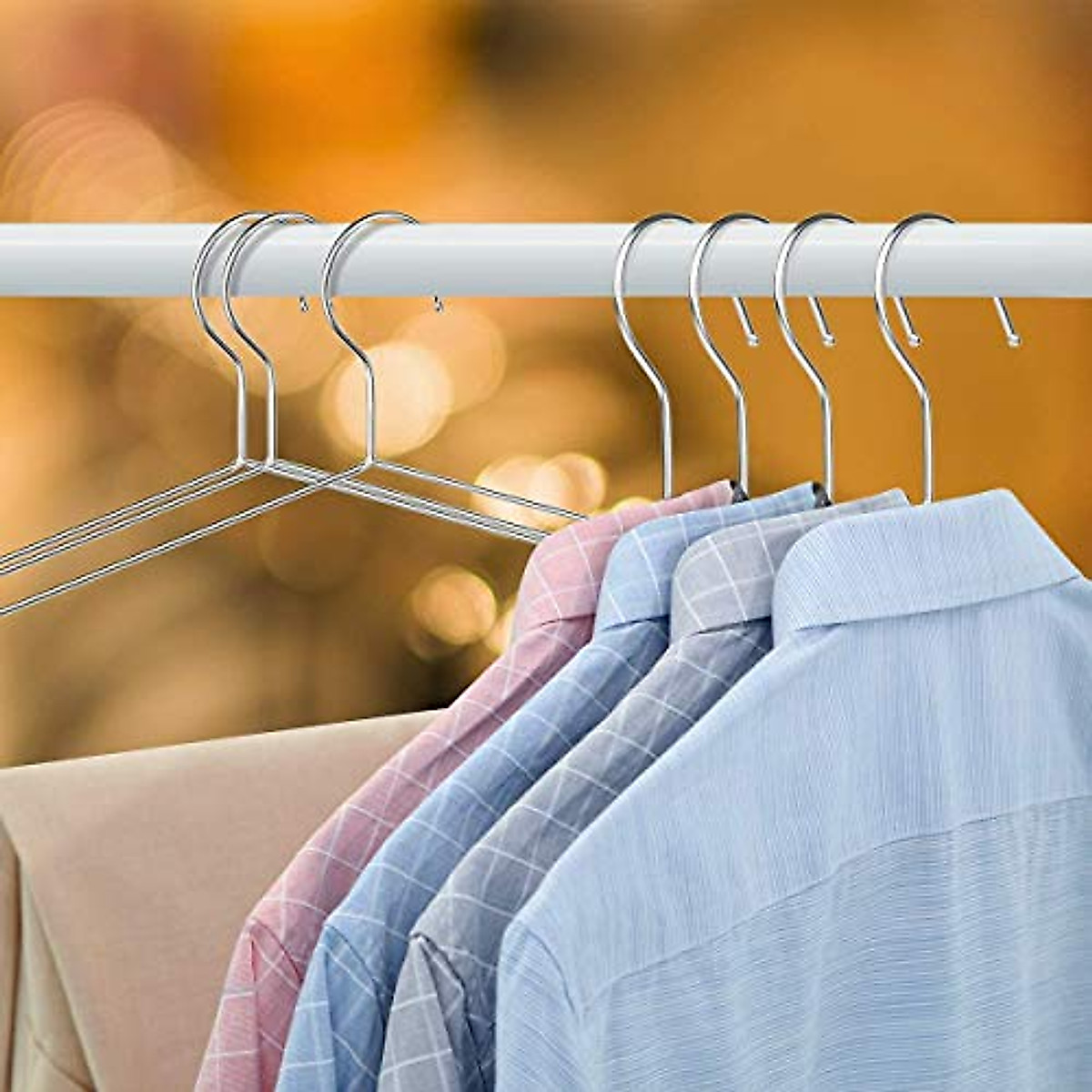 TIMMY Wire Hangers 30 Pack 16.5-Inch Stainless Steel Strong Metal Coat Hanger ,Heavy-Duty, Non-Slip, Space-Saving Clothes Hangers