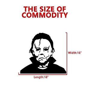 AnFigure Michael Myers Window Stickers - Window Halloween Decorations - Holiday Horror Decals Living Room Bedroom Bathroom Door Window Mirror Vinyl Art Decor 18"X16"