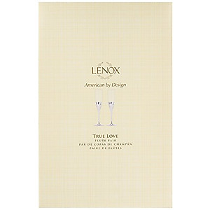 Lenox True Love Glass Flute Pair Clear, 1.25 LB