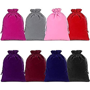 Lucky Monet 25/50/100PCS Velvet Drawstring Bags Jewelry Pouches for Christmas Birthday Party Wedding Favors Gift Candy Headphones Art and DIY Craft (50Pcs, Royal Blue, 5” x 7”)