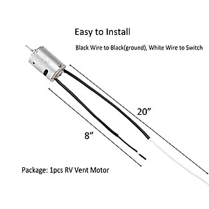 RV Vent Motor - 12 Volt Power Fan Vent Replacement Motor with D-Shaft 1/8"(0.125") for Travel Trailer Camper Bathroom Exhaust Vent Range Hood