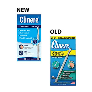 Clinere® Ear Cleaners, 10 Count Earwax Remover Tool Safely and Gently Cleaning Ear Canal at Home, Ear Wax Cleaner Tool, Itch Relief, Ear Wax Buildup, Works Instantly, Exfolimates, Earwax Cleaners.