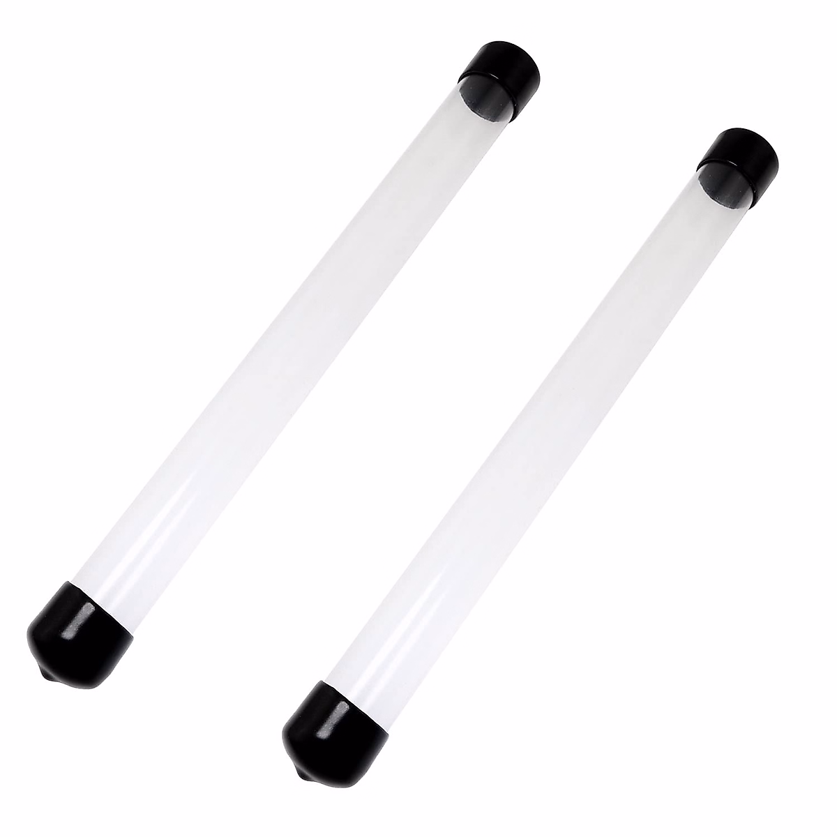 Clear Storage Tube DZS ELEC 2PCS 20 x 220 mm /0.79 x 8.7 inch Small Plastic Round Tubing with Black Caps for Bead Containers, Craft, DIY, Empty Storage Tube