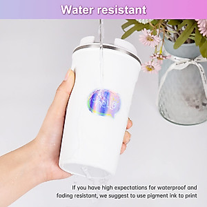 20 Sheets Holographic Sticker Paper for Inkjet & Laser Printer, Printable Vinyl Sticker Paper, Dries Quickly Sticker Paper Waterproof - 8.5x11 inch, Diamond/Rainbow/Dots/Transparent