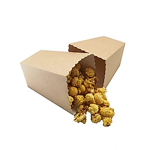 UUYYEO 20 Pcs Kraft Paper Popcorn Boxes Bags Buckets French Fries Cups Candy Snack Holder Containers for Carnival Party Movie