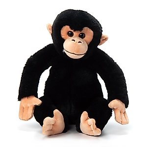 The Petting Zoo Chimp Stuffed Animal Plushie, Gifts for Kids, Wild Onez Zoo Animals, Zoologee Chimp Plush Toy 12 inches