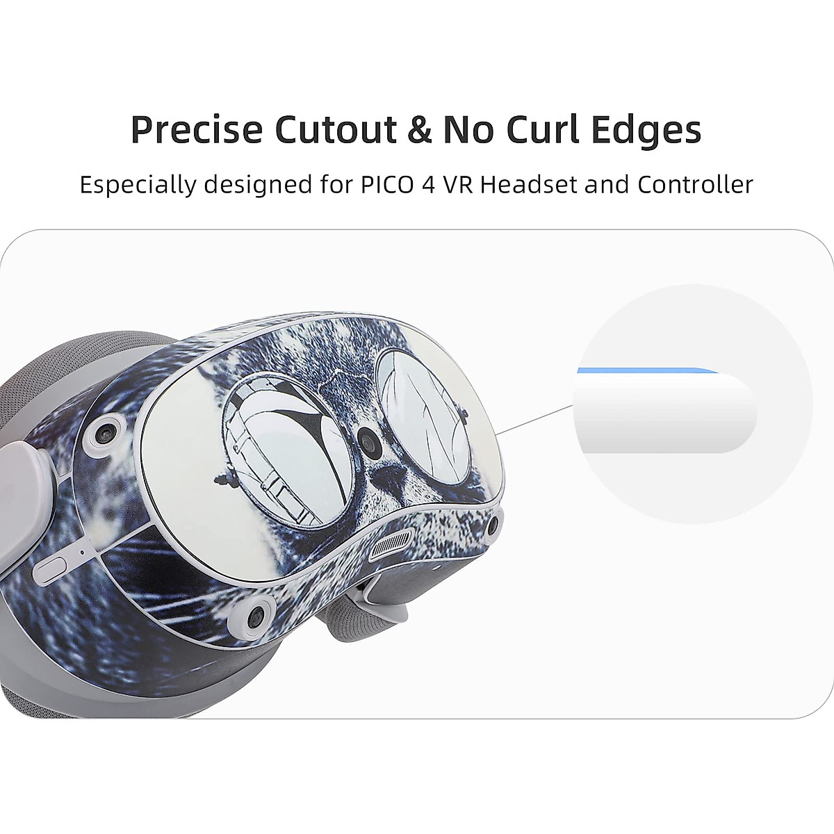 VR Headsets and Controllers Skins Stickers,PVC Sticker Protective Decal Accessories for PICO 4 (2)