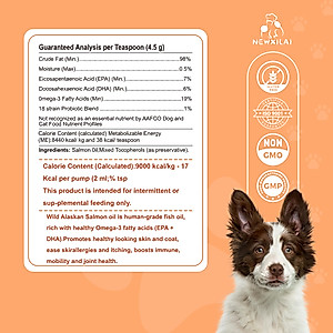 Wild Alaskan Salmon Oil for Pets - Pure Fish Omega 3 Liquid Dog & Cat Food Supplement Supports Skin, Coat, Joints, Immune System & Heart Health Natural Allergy EPA + DHA Essential Fatty Acids 16oz