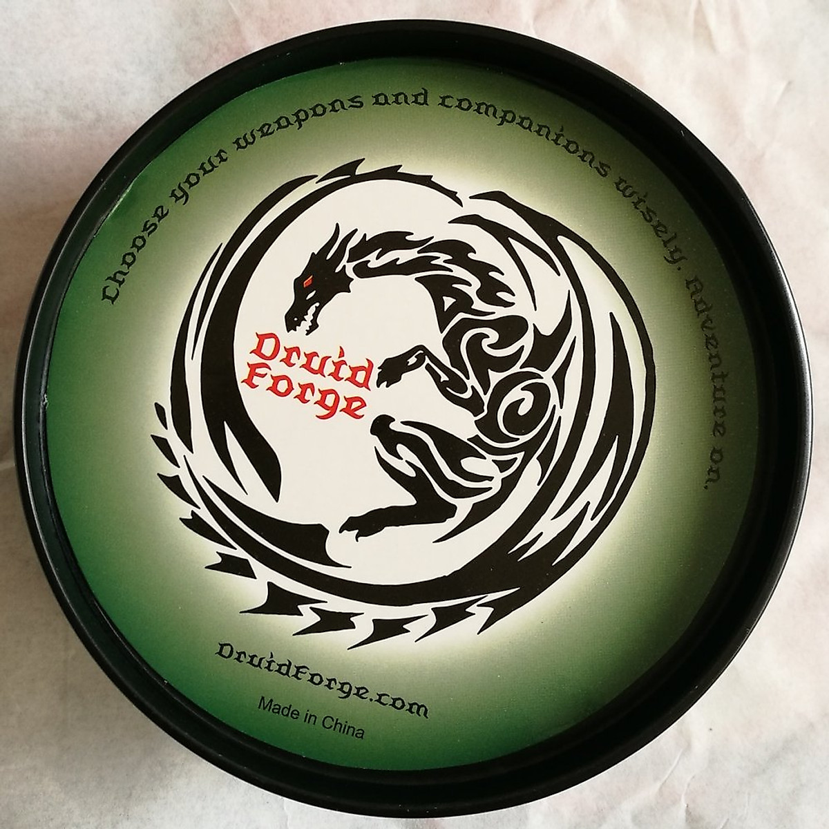 Metal Dice Polyhedral Set of 7 Copper Dragon Red D&D RPG Ancient Copper with Red Numbers