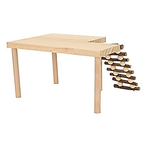 Hamster Wooden Platform, Hamster Climbing Ladder Toy Cage Accessories for Guinea Pigs Chinchillas Gerbils Hamster
