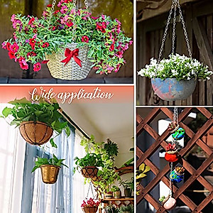Teenitor 8 Pieces Plants, Bird Feeders, Lanterns and Ornaments, 4 pieces 35 Inch and 4 pieces 9.5 Inch Hanging Chain with Hooks, Decorative Chains for Hanging