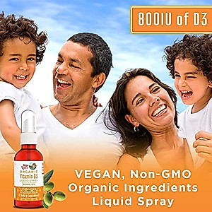 Vitamin D3 Liquid Spray & Turmeric Gold Liquid Drops Bundle by MaryRuth's | Plant-Based from Lichen Organic Non-GMO | Liquid Herbal Blend for Immune & Digestive Support