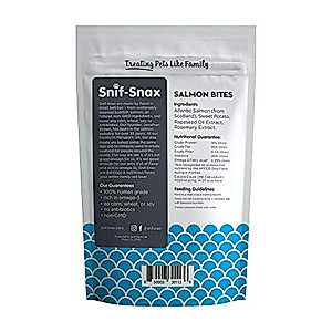 Snif-Snax™ Human Grade Dog Treats - All-Natural Smoked Salmon & Sweet Potato Bites, 4oz