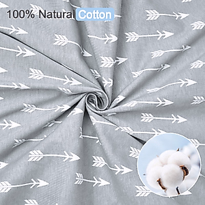 david's kids 100% Cotton Baby Sleep Sack 6-12 Months, Soft Baby Wearable Blankets with 2-Way Zipper, 2 Pack Comfy Sleeping Bags for Infant Newborn Boys Girls Neutral, Medium Size, Stars & Arrows