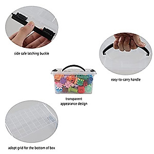 Farmoon 6 Quart Plastic Storage Bin, Stackable Container Box with Lid, 2 Packs