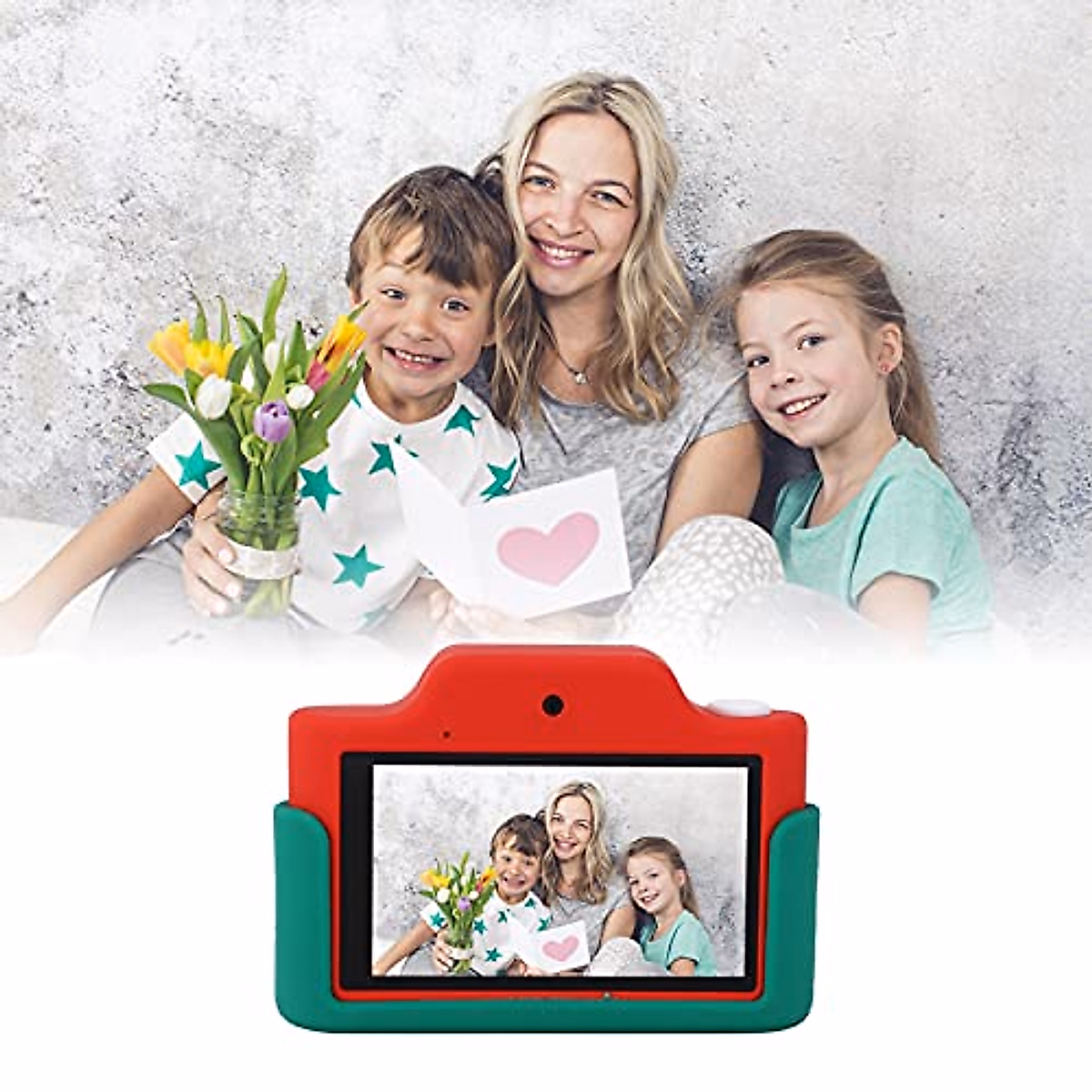 HURRISE Kids Digital Camera, Touch Screen Camera Kids Camera Fashionable Kids Selfie Camera