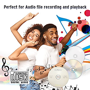 100 PK PlexDisc 52x 700 MB Digital Audio Music CD-R Disc for Reliable Audio Recording and Playback