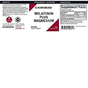 Melatonin Plus Magnesium Capsules - Hypo - 250 Capsules