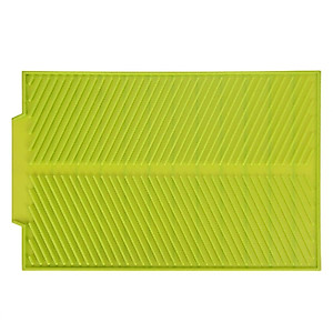 Drain Mat Universal Drain Board Drying Dishes Non-Slip Roll-Up drying Rack Pad Silicone Heat Resistant Slip-proof Tray(green)