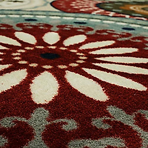 Mohawk Home Suzani Area Rug, 7'6x10', Blue