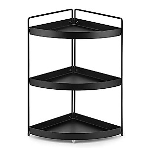 Lvssci Corner Shelf 3 Tier Bathroom Countertop Organizer ，Kitchen Bathroom Countertop Perfume Trays for Dresser Cosmetic Makeup Organization Standing Shelves Space Saving Holder