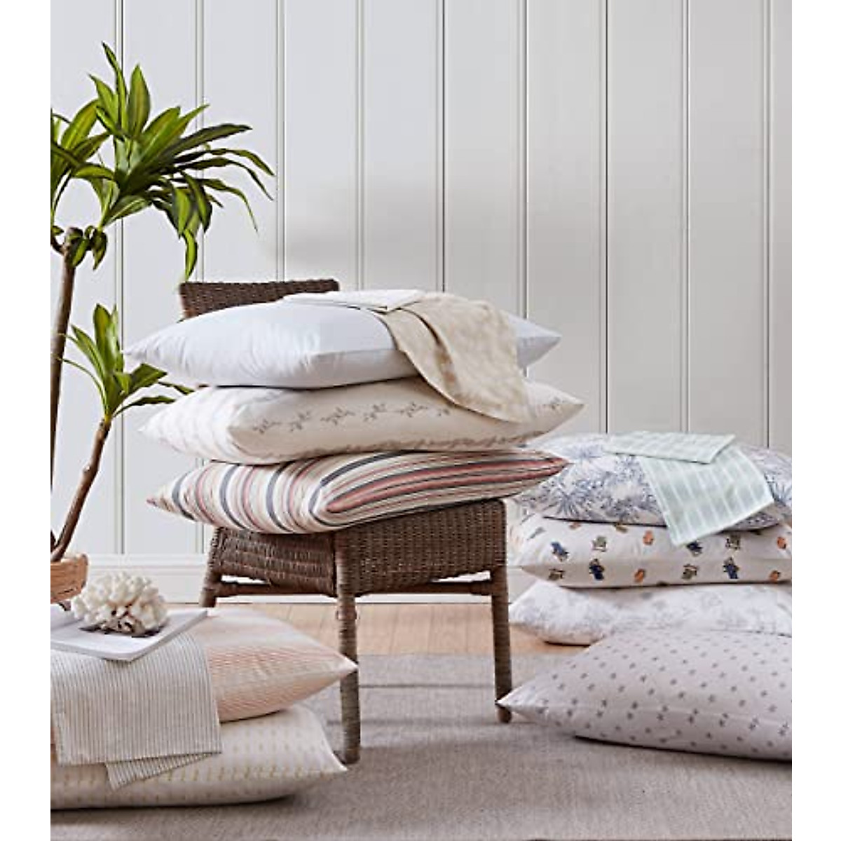 Tommy Bahama - Queen Sheets, Cotton Percale Bedding Set, Crisp & Cool, Stylish Home Decor (Off The Grid Green, Queen)