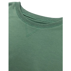 Orchidays Womens Casual Crewneck Sweatshirts Long Sleeve Cute Tunic Tops Loose Fitting Pullovers (Green,Large,Adult,Female,US,Alpha,Large,Regular,Regular)