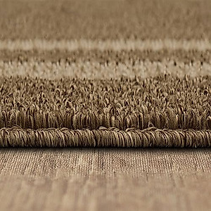 Mohawk Home Alden Sisal Geometric Border Tan 2' 6" x 3' 10" Area Rug Perfect for Living Room, Dining Room, Office