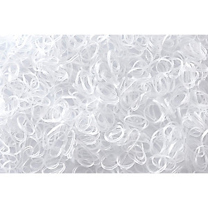 Youxuan 1000-Pack Elastic Hair Ties Non-slip Rubber Hair Bands for Girls, Clear