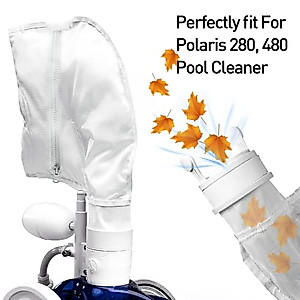JamBer Nylon Mesh K13 Pool Cleaner Bags,Bag Zipper Replacement for Polaris 280 & 480 Pool Cleaner All Purpose Filter Bag for 280 Polaris Replacement Bags,Pool Cleaner Replacement Part K16, 2 Pack