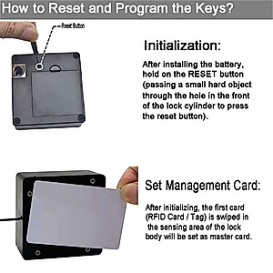 WOOCH RFID Lock Electronic Cabinet Lock, Hidden DIY Lock with USB Cable for Wooden Cabinet Drawer Locker Cupboard (2 Pack)