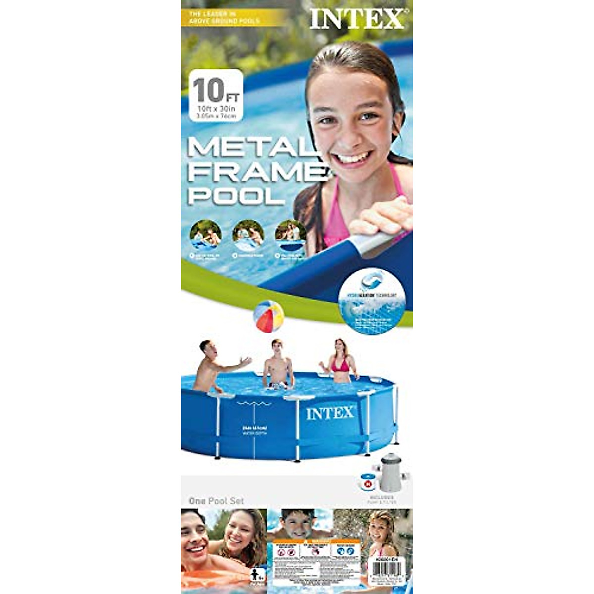 Intex Metal Frame Pool Set, 10-Feet x 30-Inch