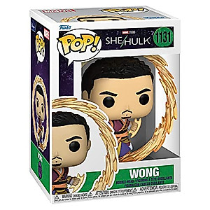 She-Hulk - Wong #1131 Funko Pop with Protector Bundle - Includes TV: Marvel: She-Hulk - Wong #1131 Vinyl Figure with Blue Salamander Emporium Plastic Protector Case